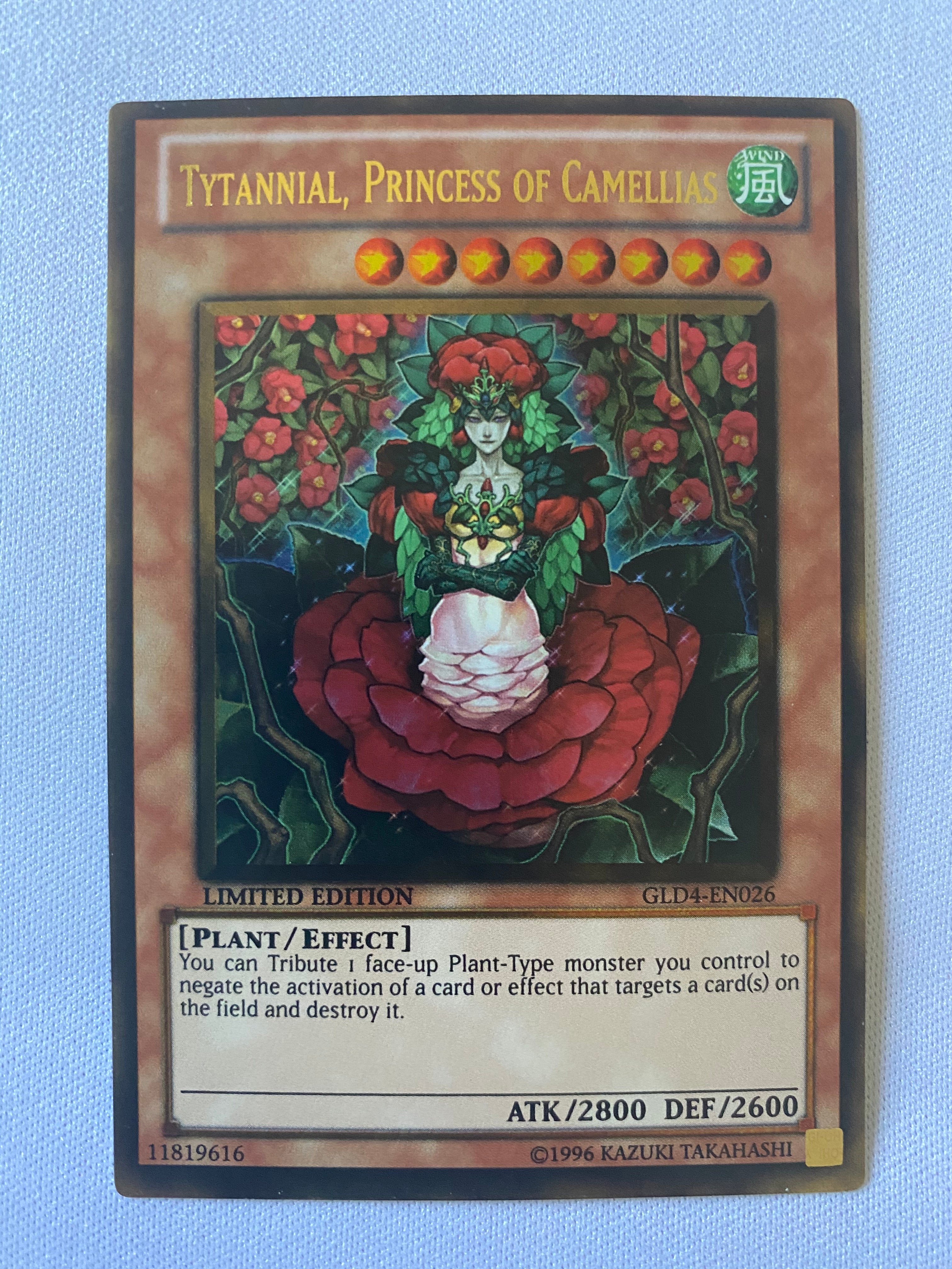 Yugioh Tytannial, Princess of Camellias GLD4-EN026 Gold Rare Limited E