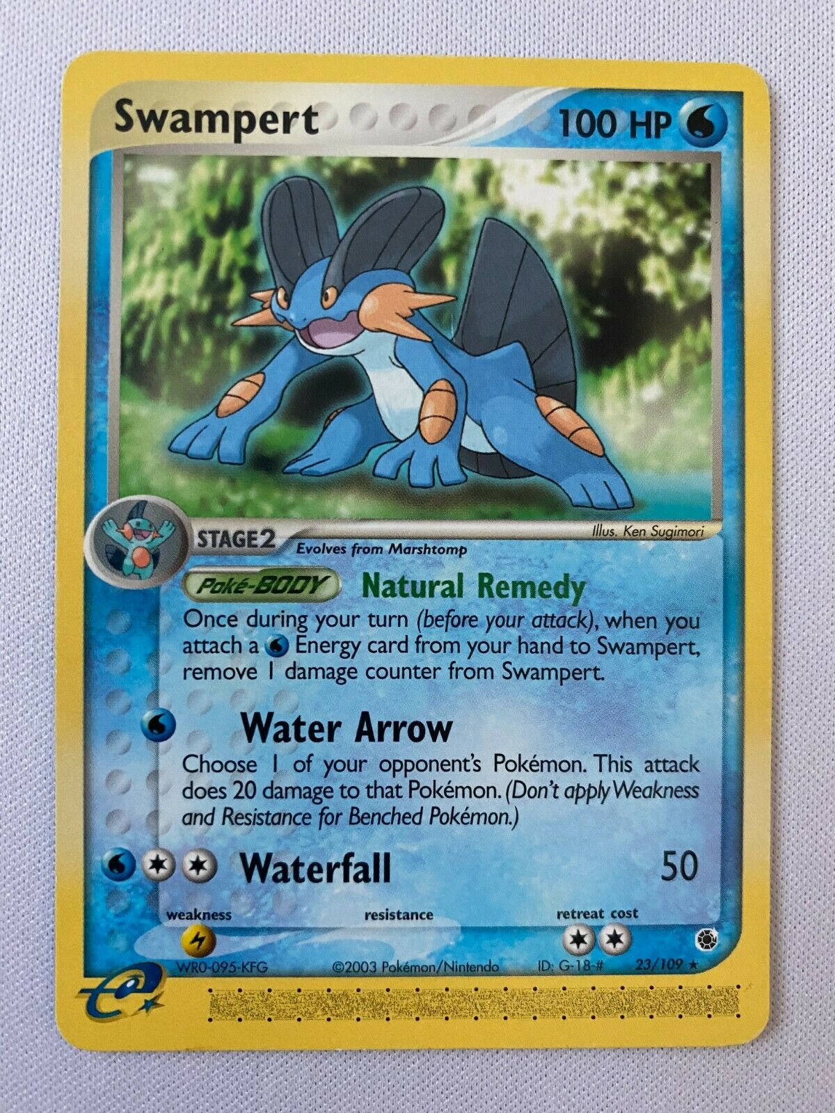 Swampert 23/109 Rare Ruby Sapphire Pokemon Card Near Mint