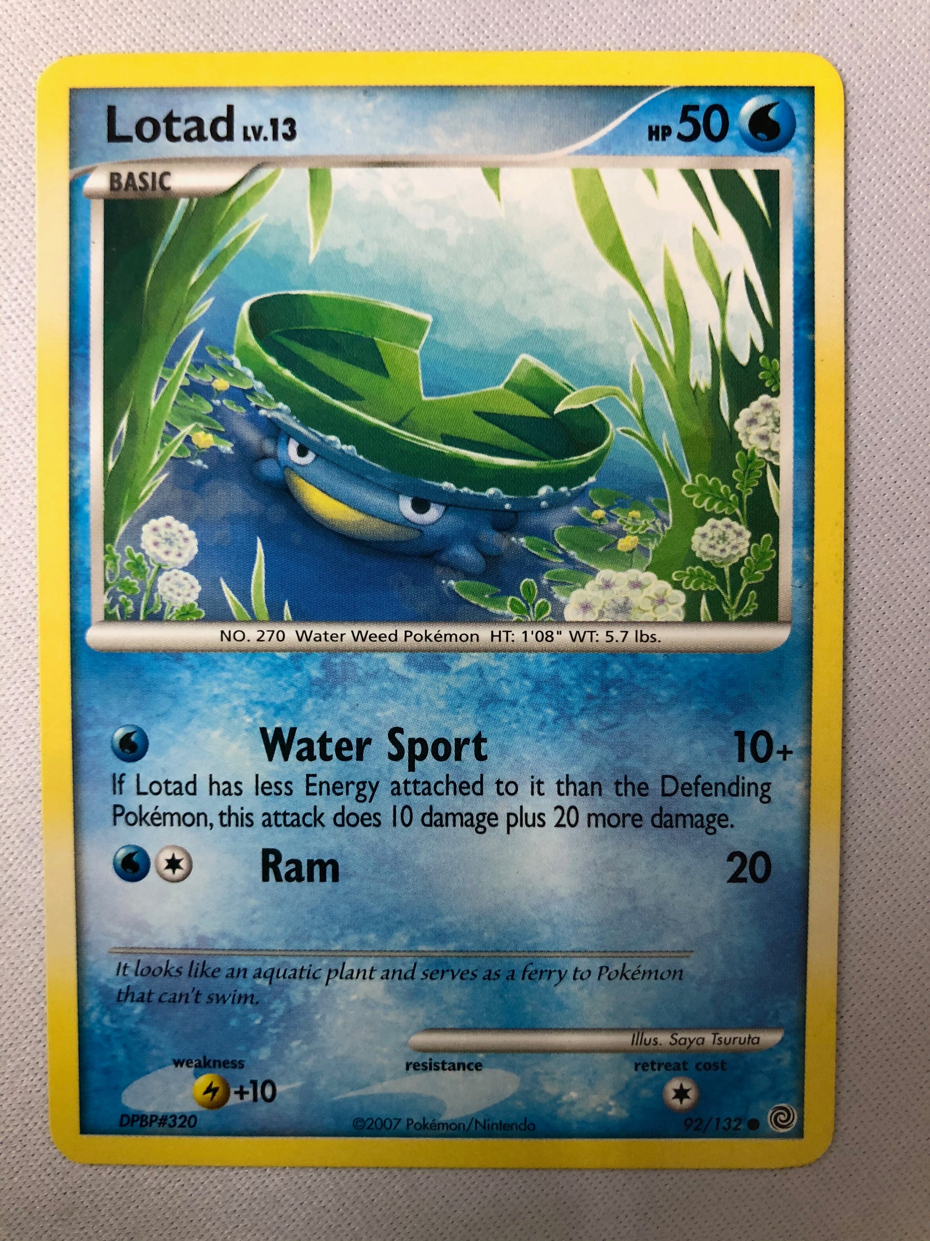 Lotad LV.13 92/132 Secret Wonders Common Pokemon Card NM