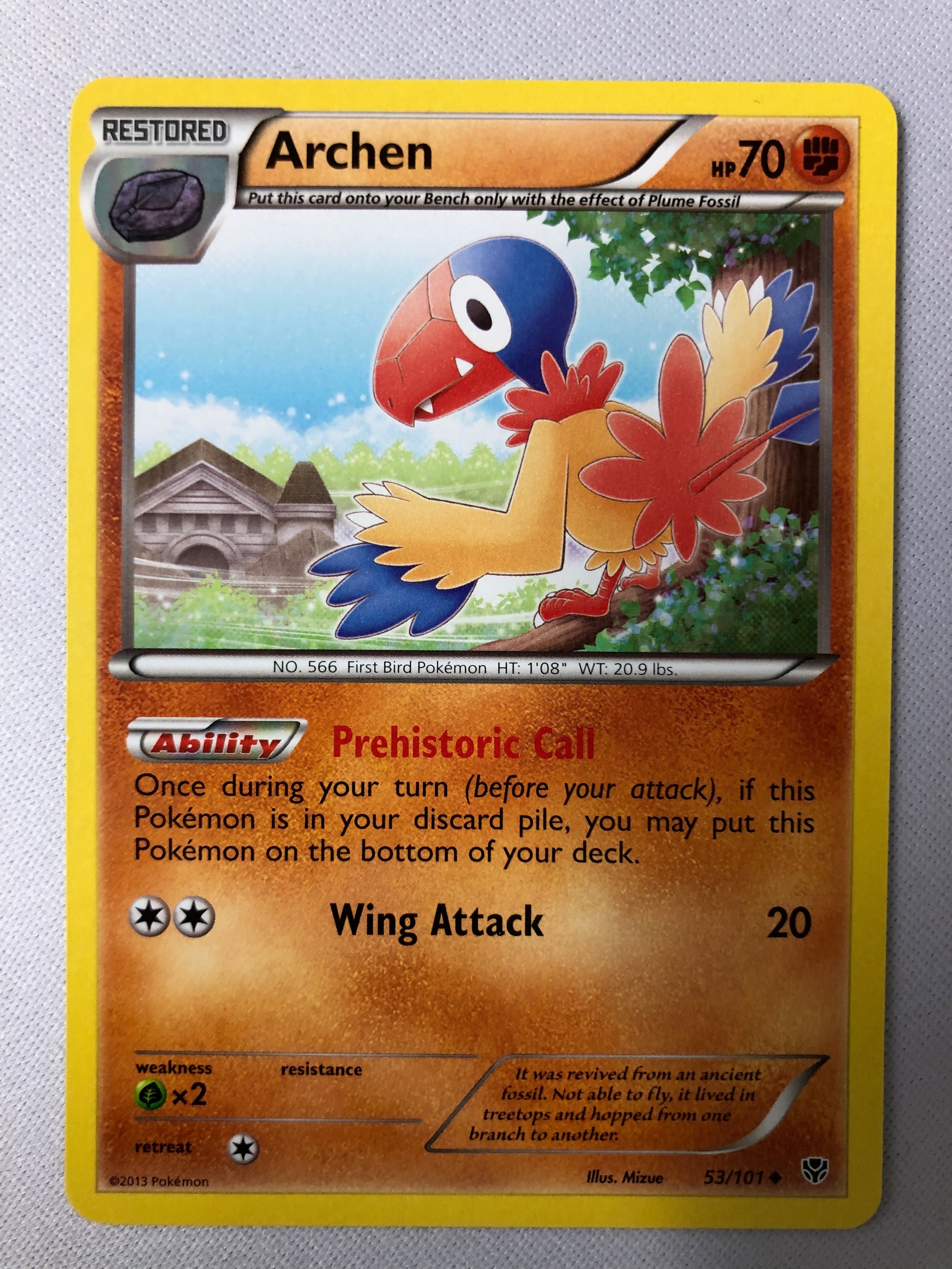 Archen 53/101 Plasma Blast Non Holo Uncommon Pokemon Card NM