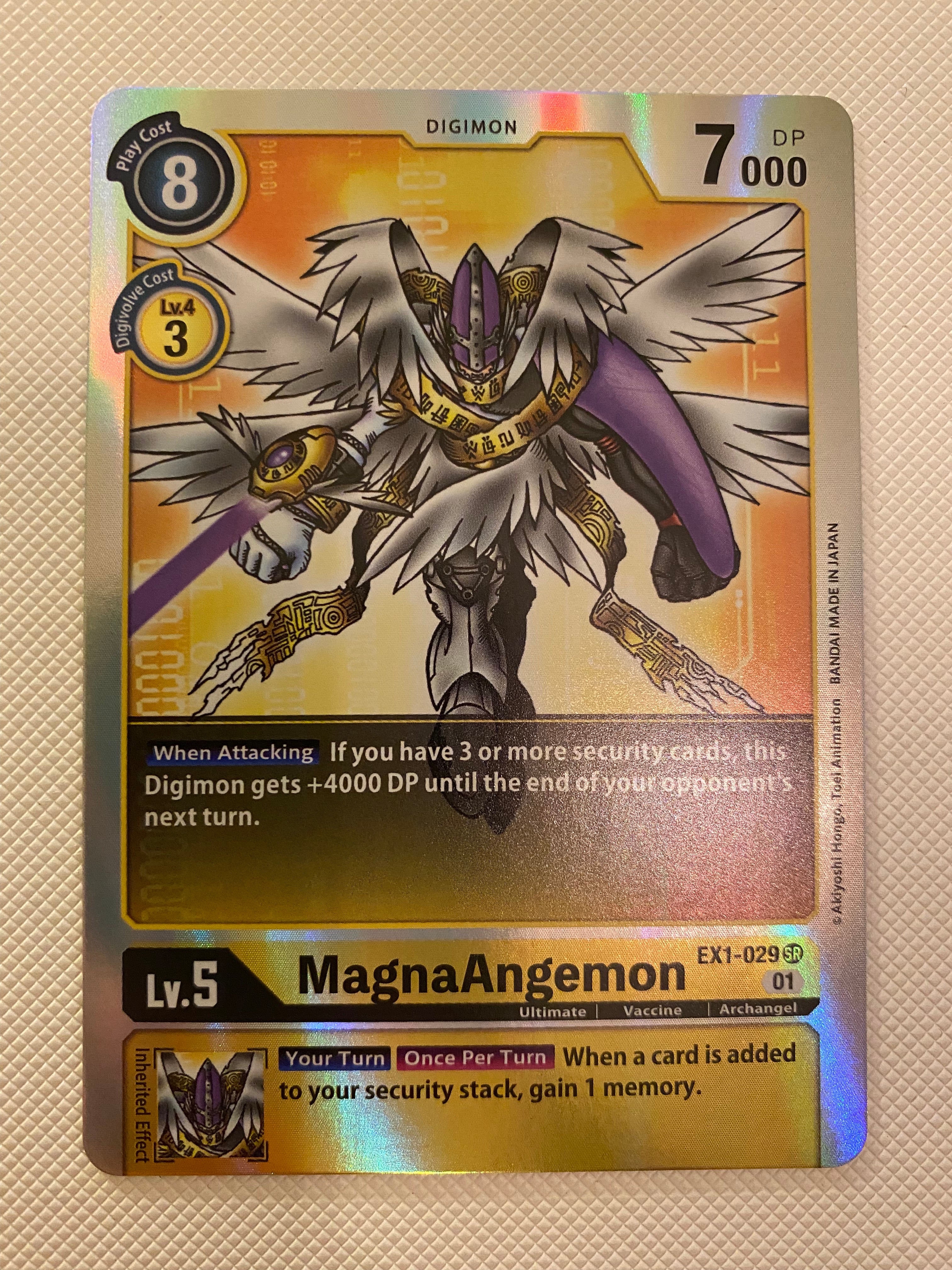 Digimon TCG MagnaAngemon EX1-029 SR Holo Near Mint