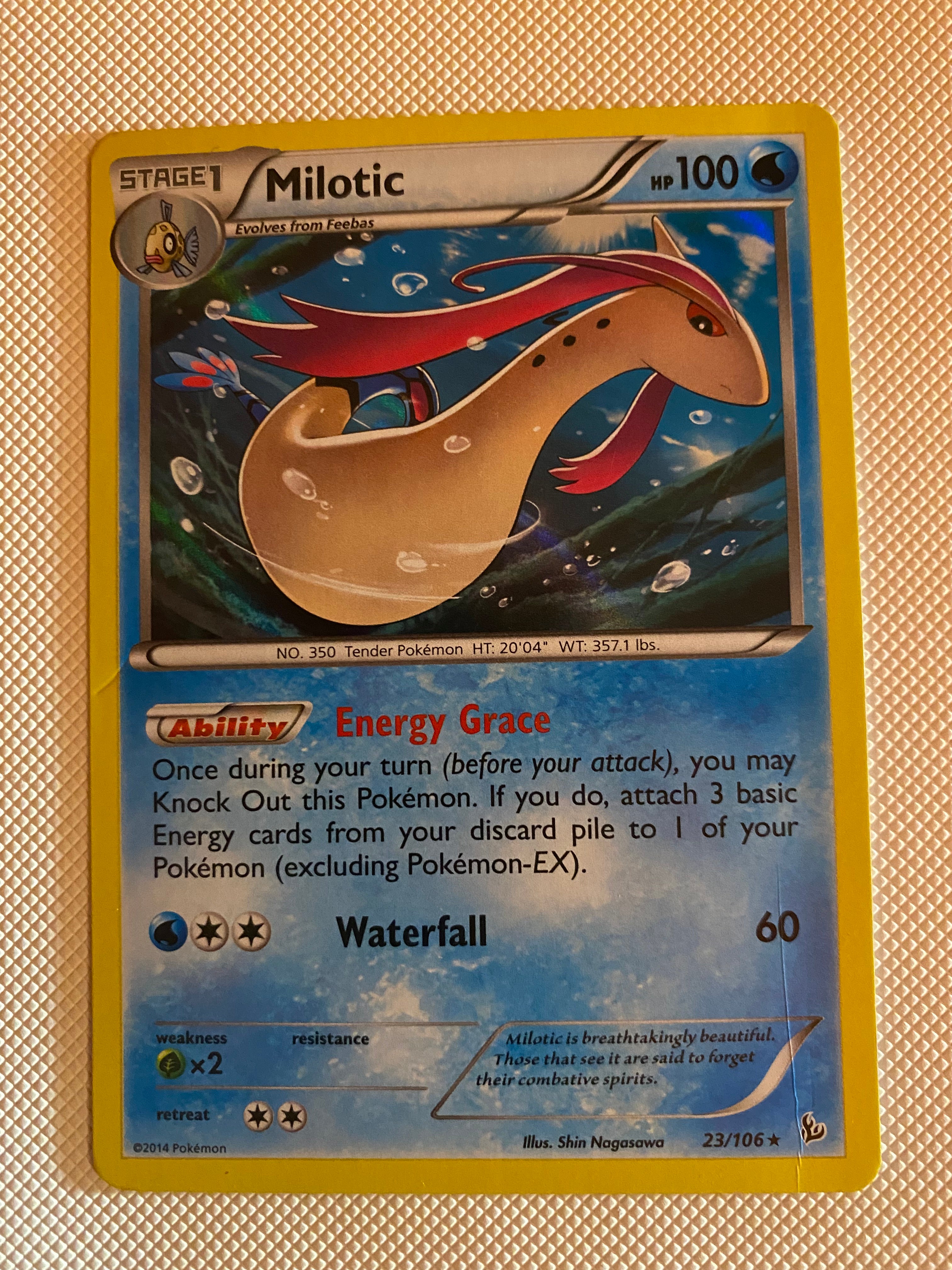 Milotic 23/106 Holo Rare Pokemon Card XY Flashfire Near Mint