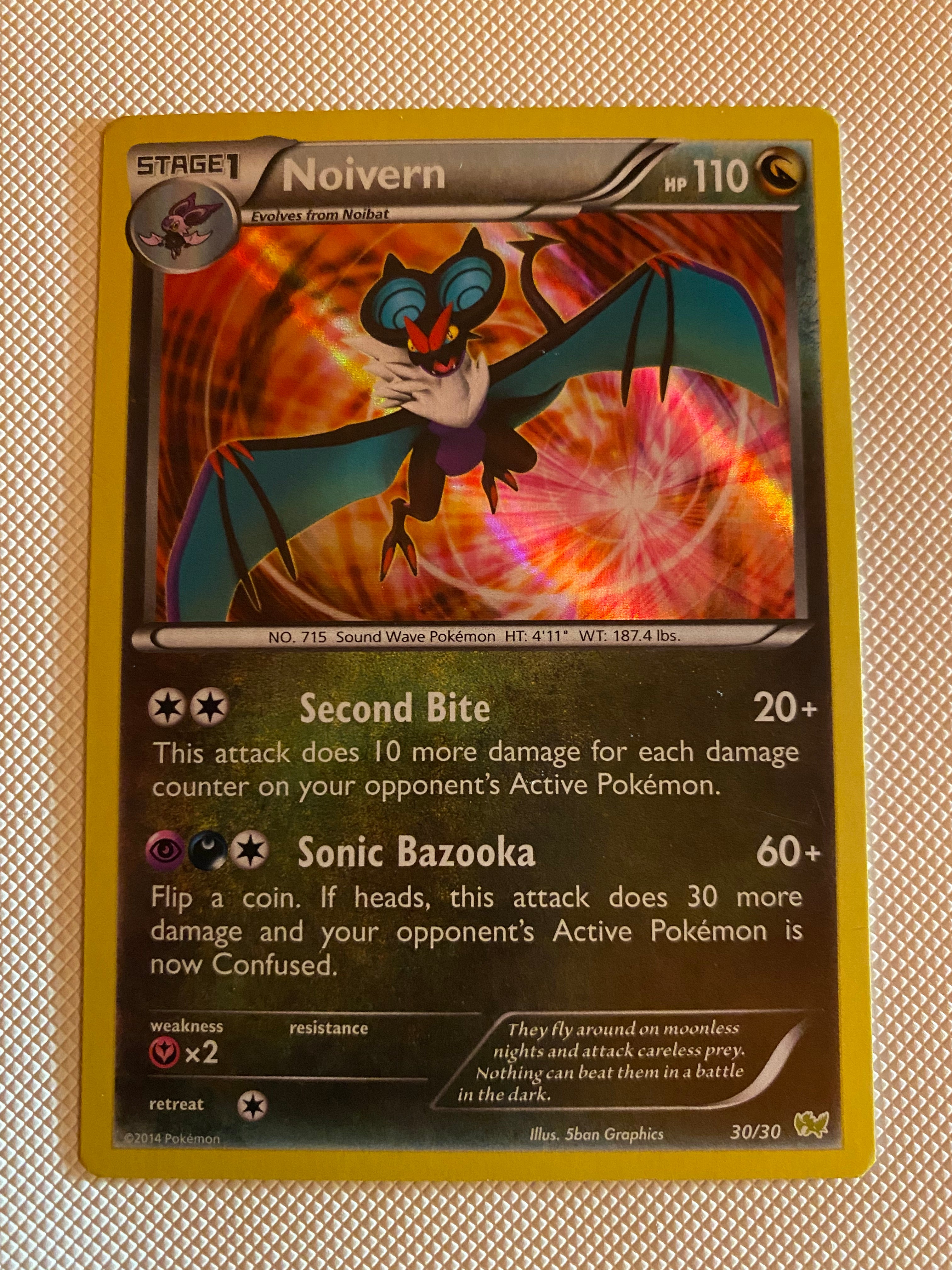 Noivern Holo 30/30 Pokémon Card Trainer Kit Near Mint