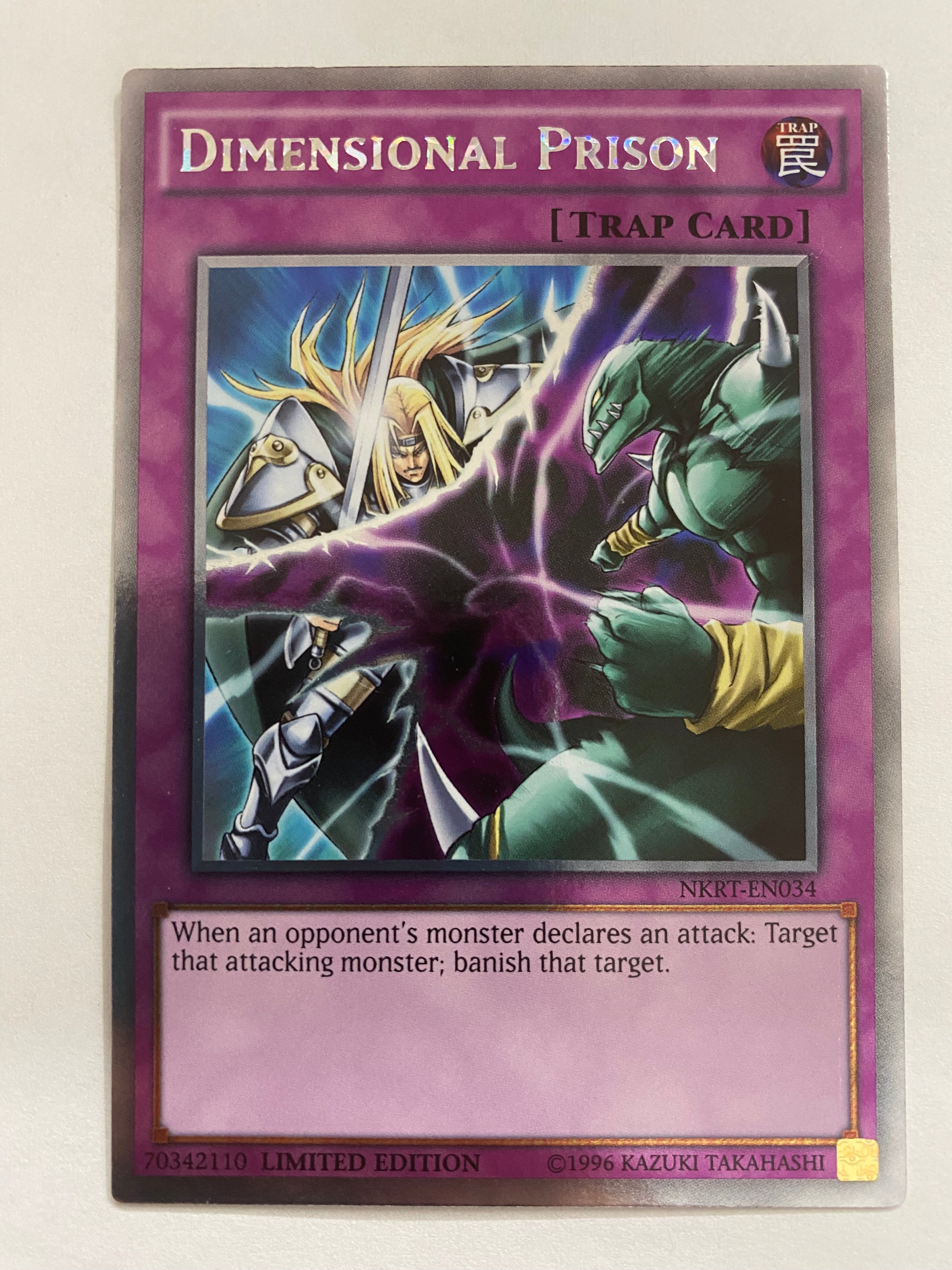 Yugioh Dimensional Prison NKRT-EN034 Platinum Rare Limited Edition NM