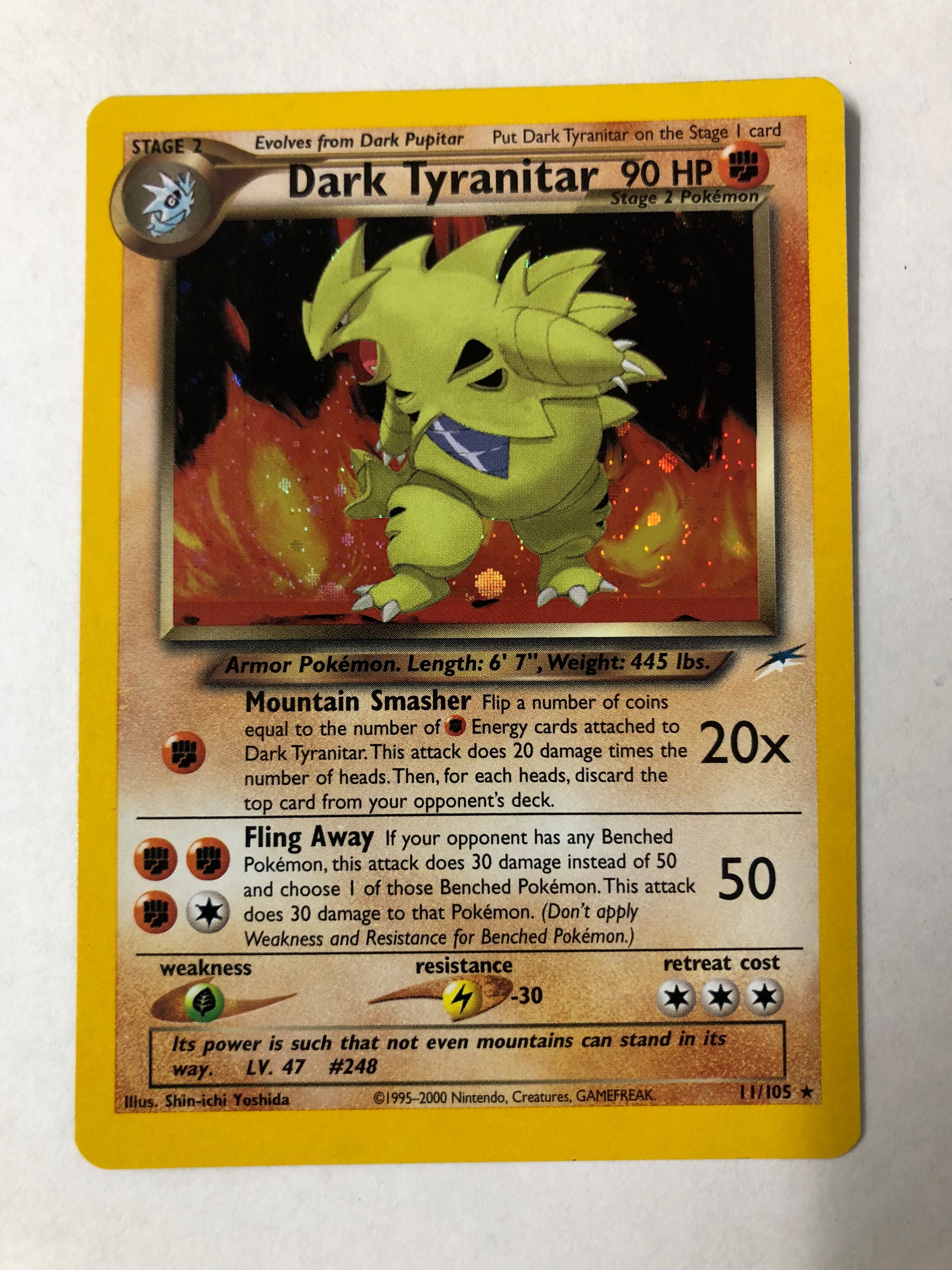 Dark Tyranitar Pokemon Card