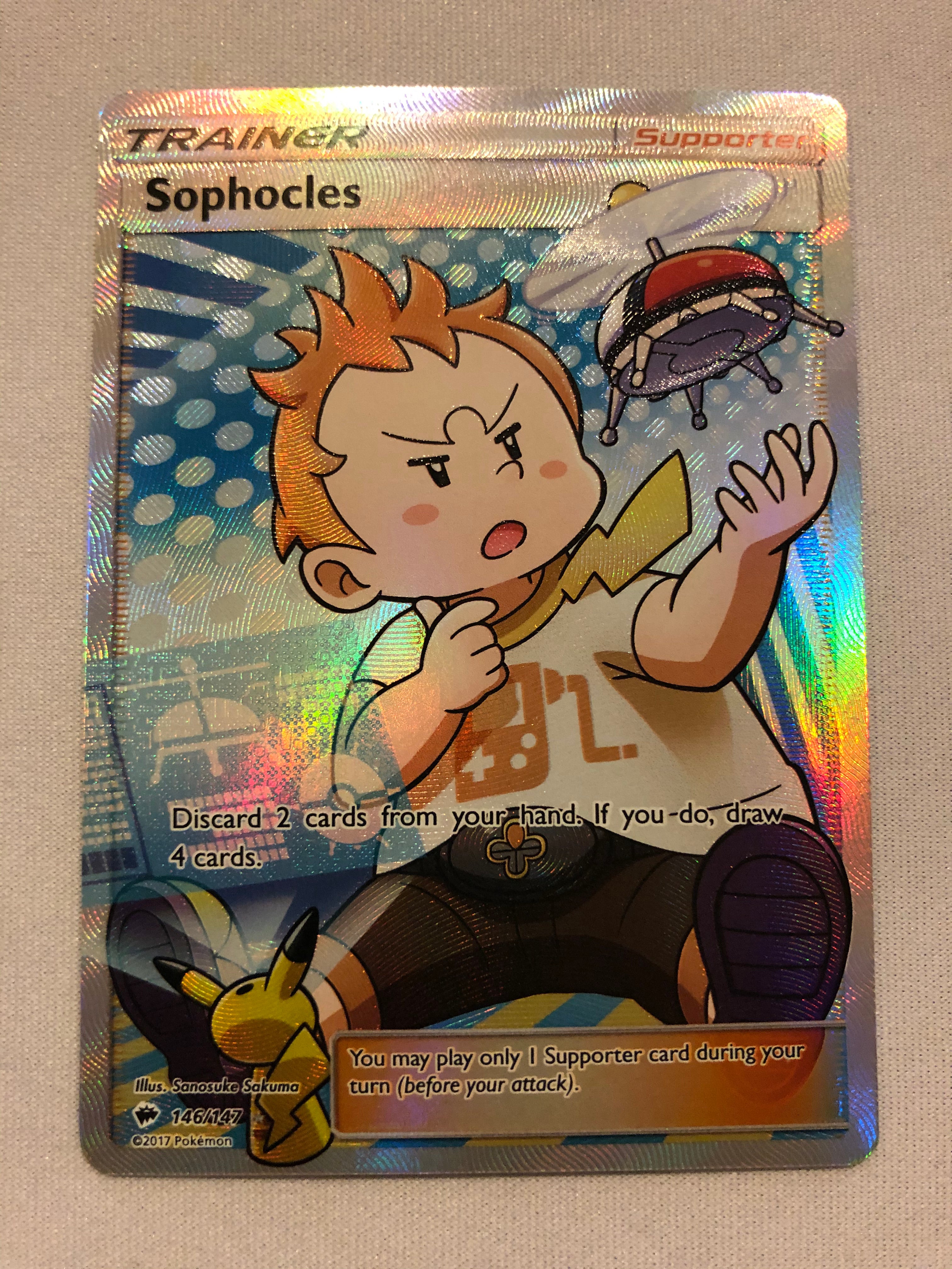 Sophocles 146/147 Holo Ultra Rare Burning Shadows Pokemon Card Near Mi