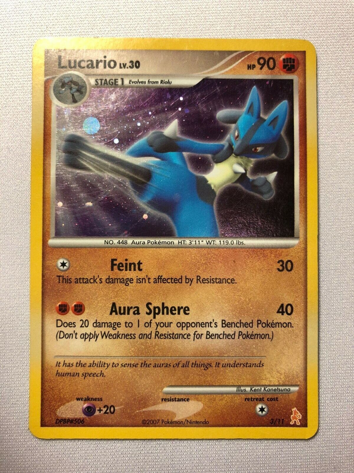 Lucario 3/11 Lucario Trainer Kit Holo Promo Pokemon Card Near Mint/Exc