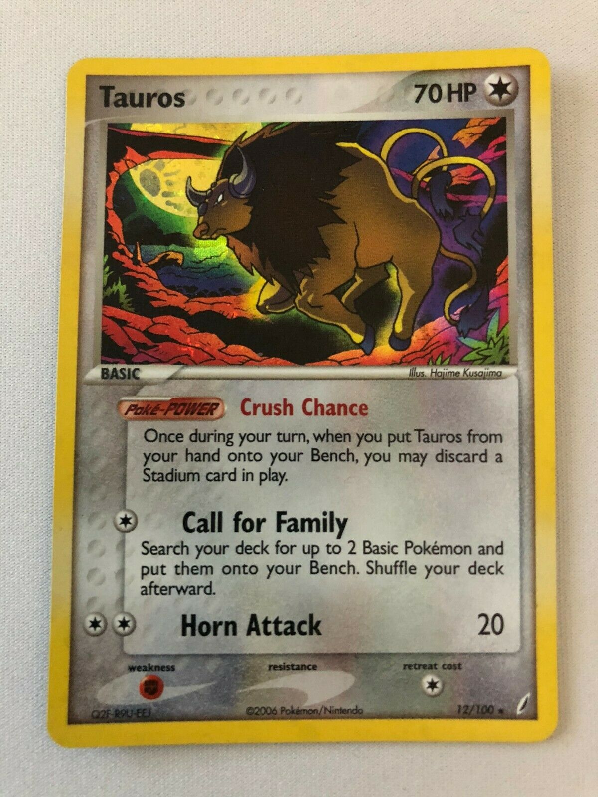 Pokemon Tauros Card
